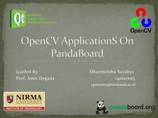 Opencv application on PandaBoard | PDF | Computing | Technology & Computing
