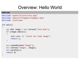 OpenCV Introduction | PPT