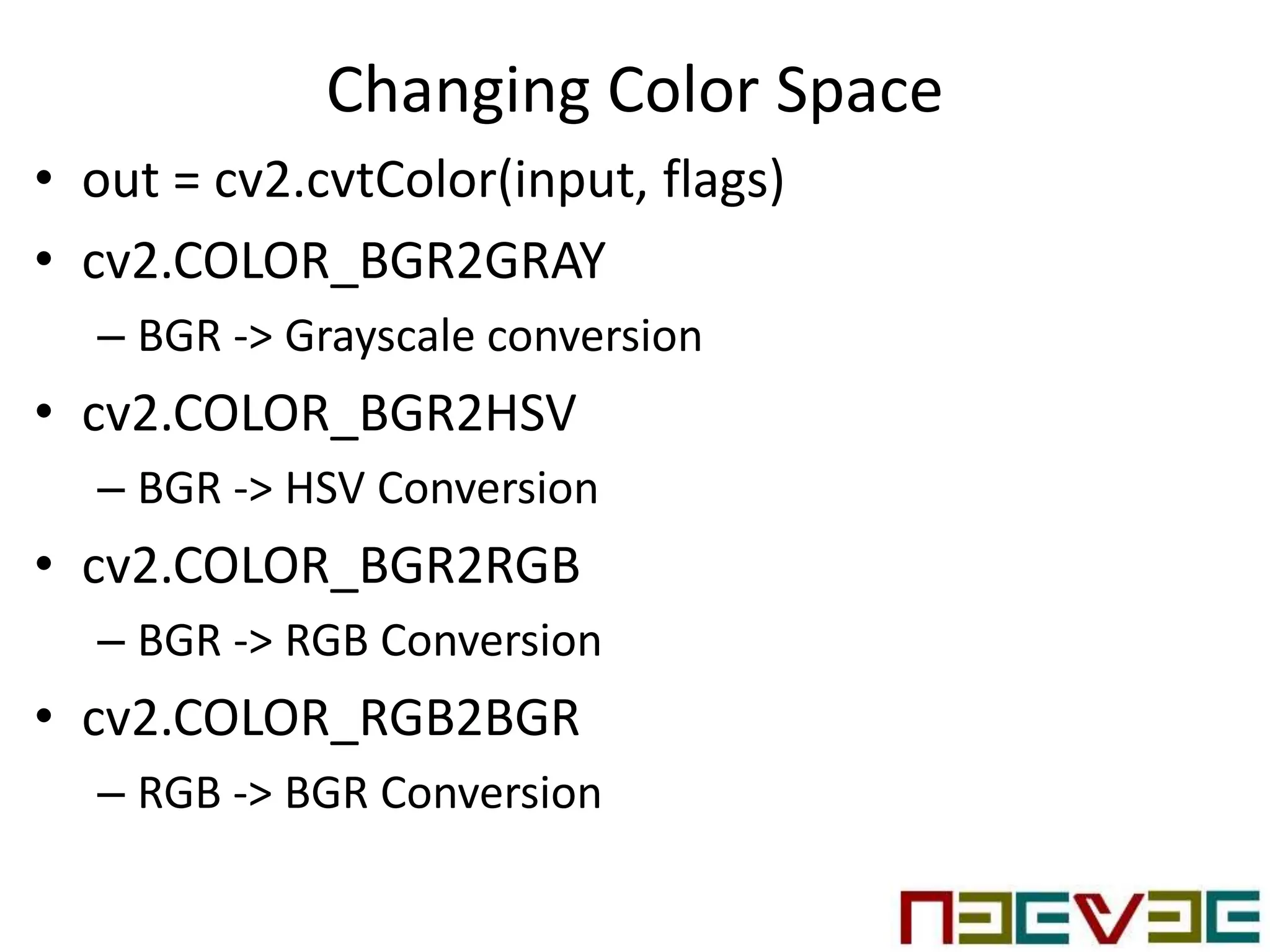 Open Computer Vision Based Image Processing | PPTX