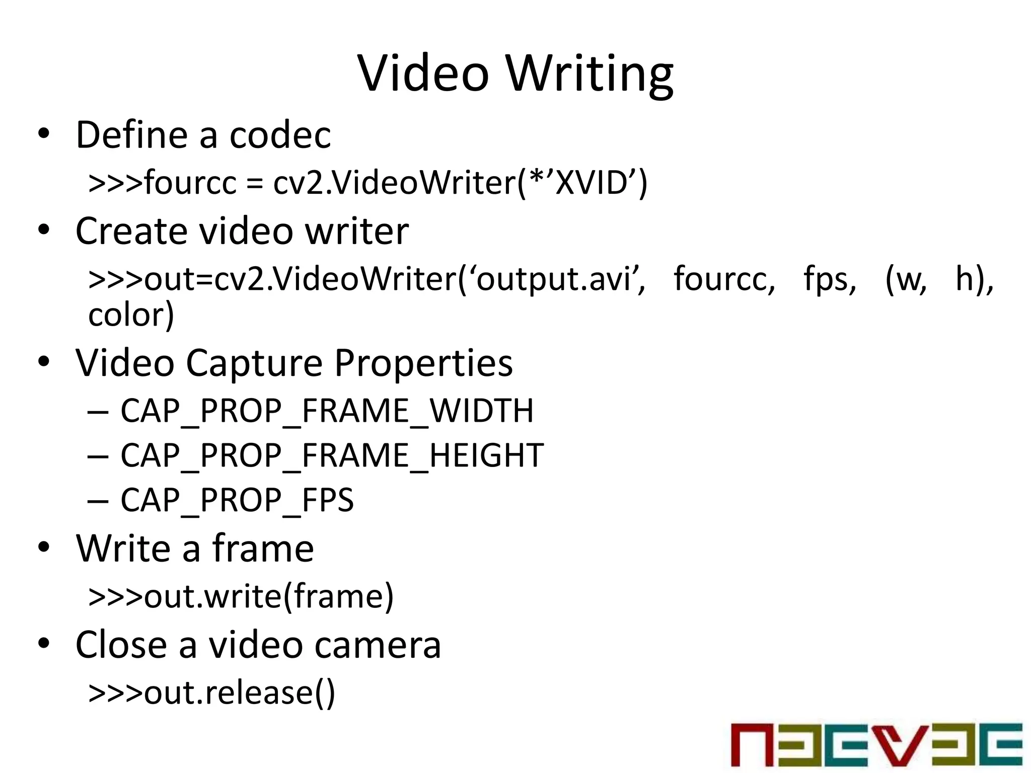 Open Computer Vision Based Image Processing | PPTX