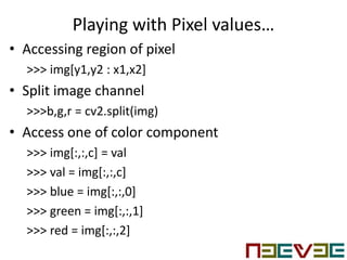 Open Computer Vision Based Image Processing | PPTX