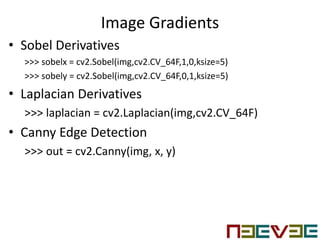 Open Computer Vision Based Image Processing | PPTX