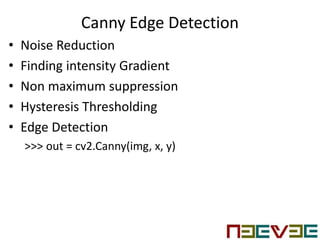 Open Computer Vision Based Image Processing | PPTX