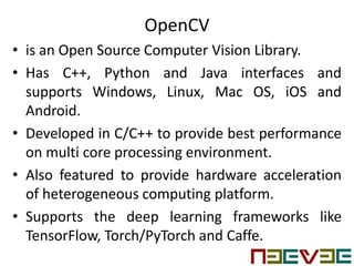 Open Computer Vision Based Image Processing | PPTX