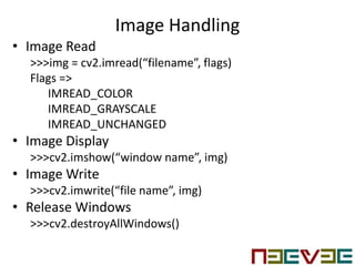 Open Computer Vision Based Image Processing | PPTX