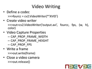 Open Computer Vision Based Image Processing | PPTX