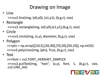 Open Computer Vision Based Image Processing | PPTX