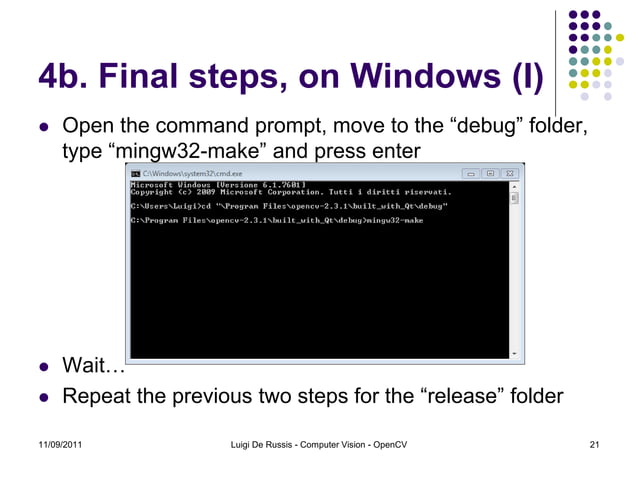 Installing Opencv 2 3 1 With Qt Ppt
