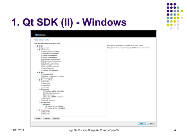 Installing OpenCV 2.3.1 with Qt | PPT