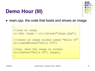 Introduction to OpenCV 2.3.1 | PPT