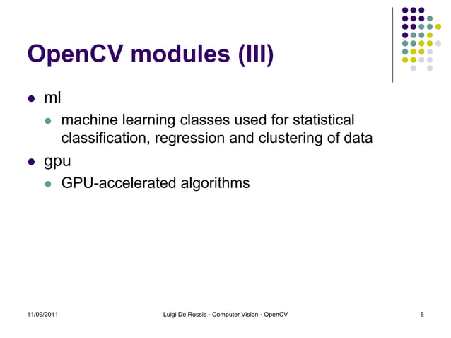 Introduction to OpenCV 2.3.1 | PPT