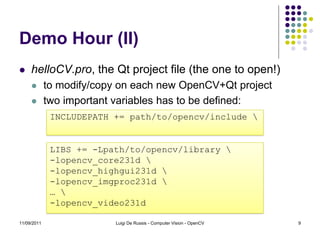 Introduction to OpenCV 2.3.1 | PPT