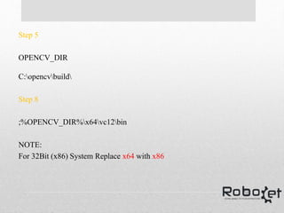 OpenCV installation in windows visual studio | PPT