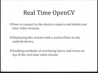 OpenCV with android | PPTX