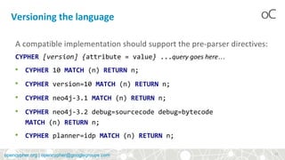 openCypher: Technology Compatibility Kit (TCK) and Vendor Extensions | PPT | Free Download