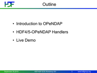 Easy Access of NASA HDF data via OPeNDAP | PPT