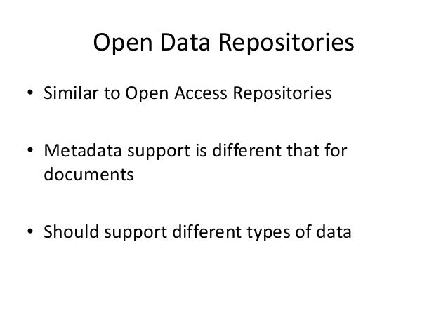 Open Data Repositories