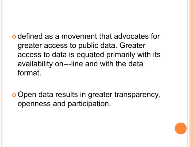 Open data | PPT