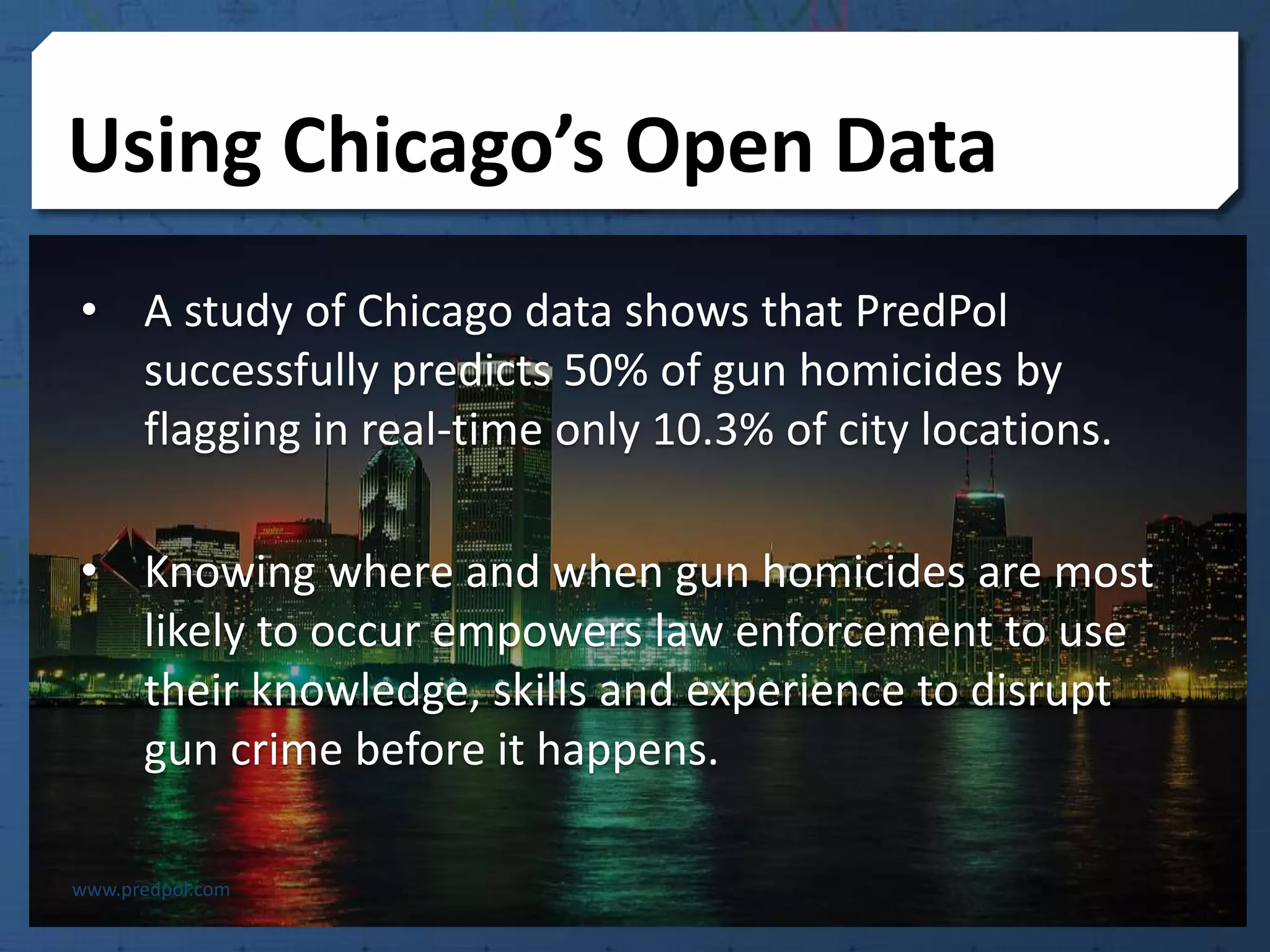Predictive Policing on Gun Violence Using Open Data | PPT