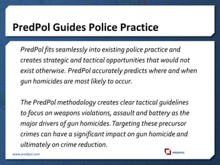 Predictive Policing on Gun Violence Using Open Data | PPT