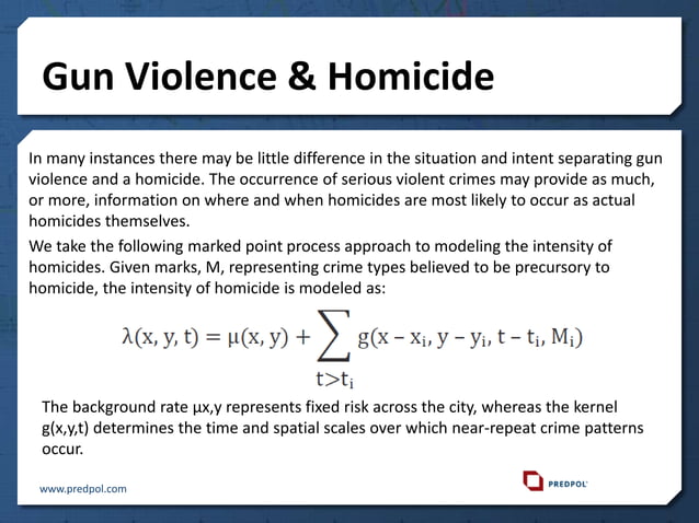 Predictive Policing on Gun Violence Using Open Data | PPT
