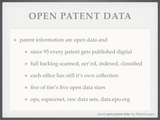 PATENTS ARE OPEN DATA | KEY