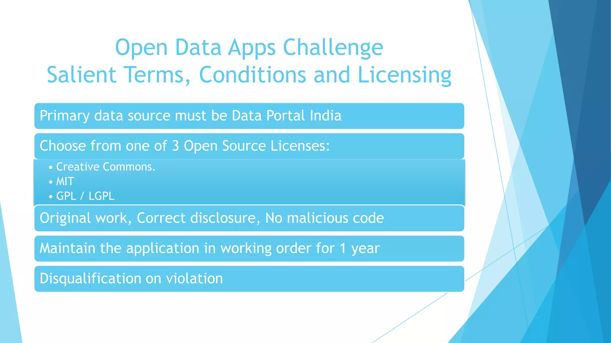 Open data apps challenge | PPTX