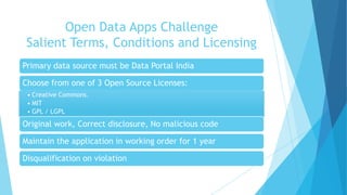 Open data apps challenge | PPTX