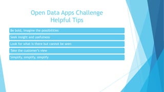Open data apps challenge | PPTX