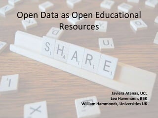 Open data as Open Educational Resources | PPT