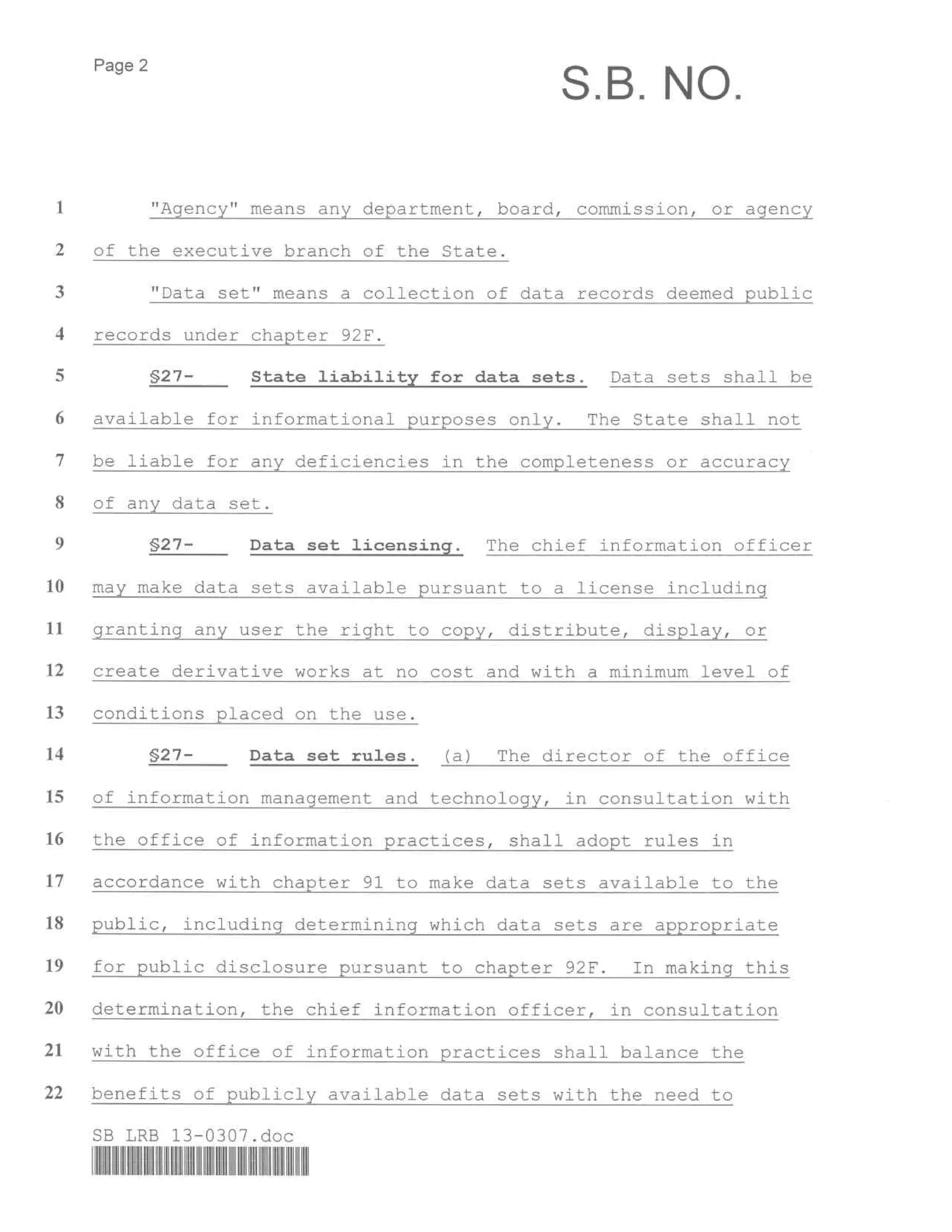 Hawaii Open Data Bill | PDF