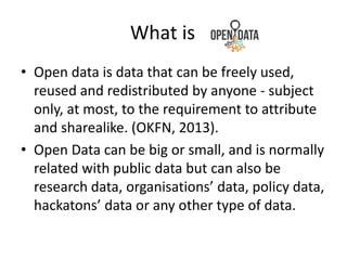 Understanding Open Data (UCL Digifest) | PPT