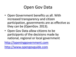 Understanding Open Data (UCL Digifest) | PPT