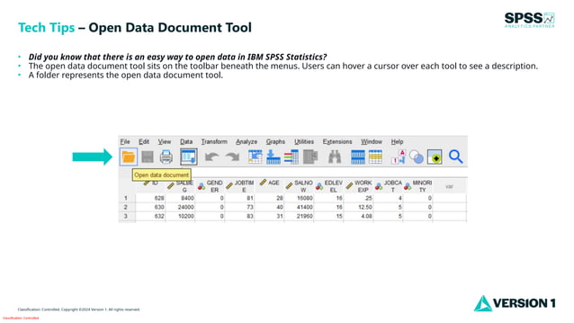 Open Data Document Tool in IBM SPSS Statistics.pptx