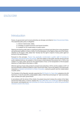 G8 - Open Data Action Plan for France | PDF