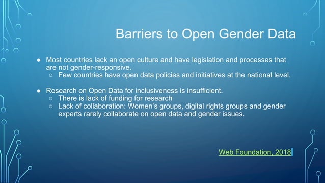 Data Openness For Gender Equality Ppt