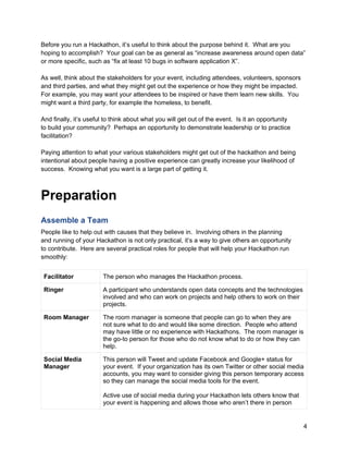 Open Data Hackathon - A How to Guide | PDF