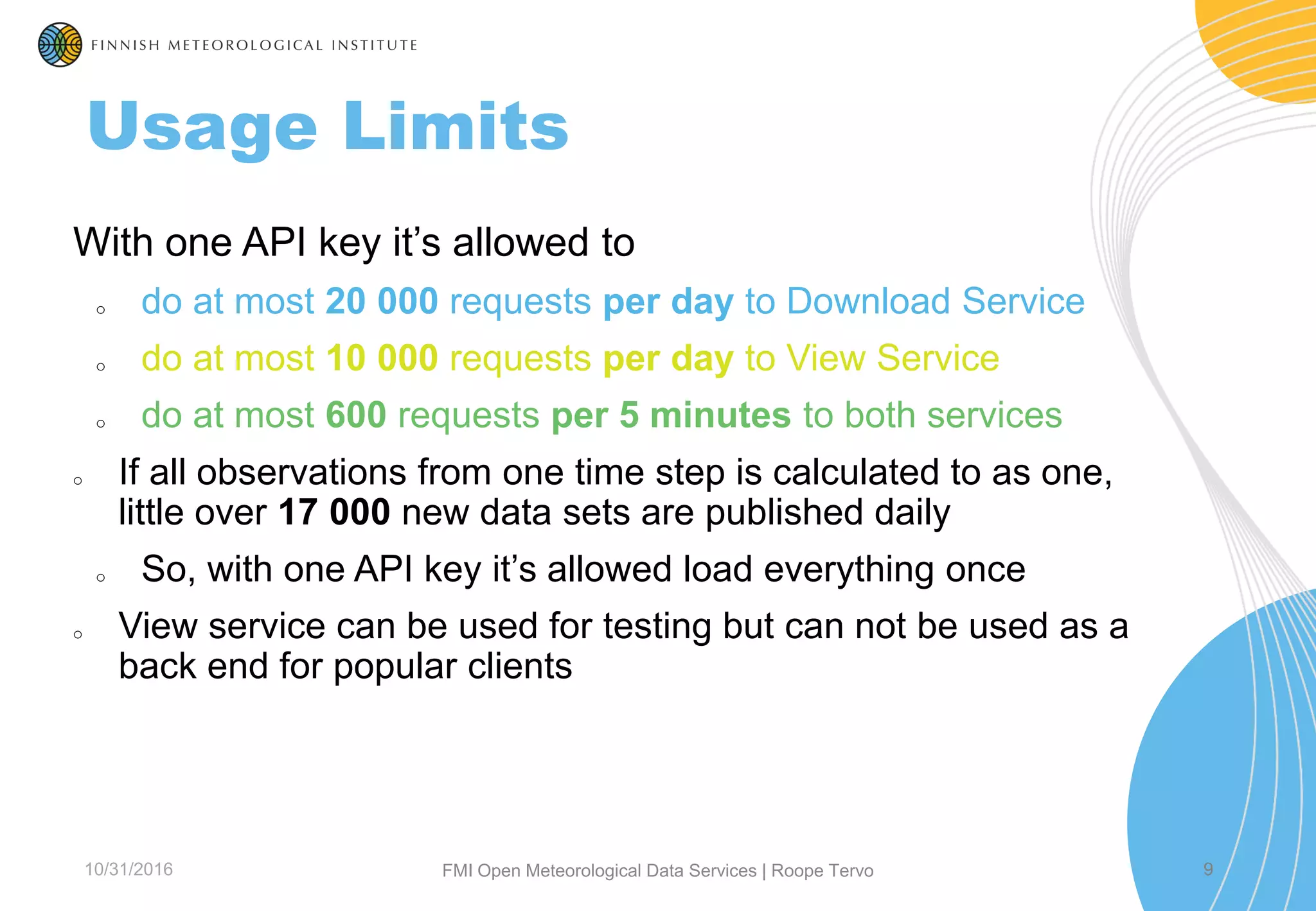 FMI Open Data Interface and Usage | PPT