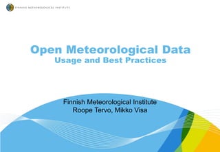 FMI Open Data Interface and Data Models | PPT