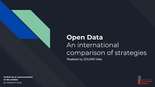 Open Data - International Comparison of strategies Hela Zouari | PPT