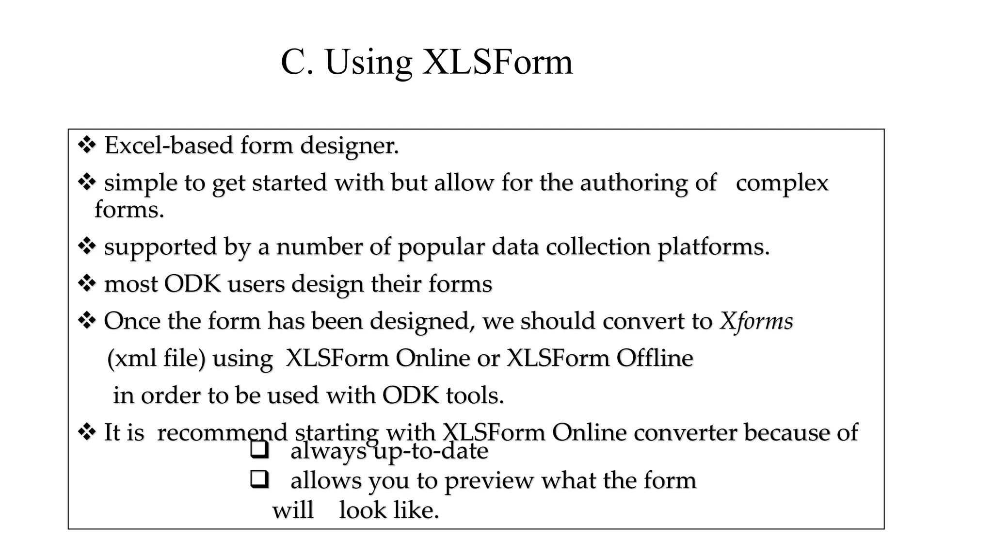 Open Data Kit, Digital data collection tool, training manual.pptx