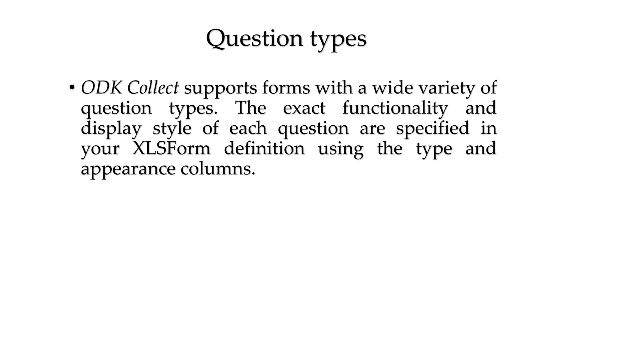 Open Data Kit, Digital data collection tool, training manual.pptx