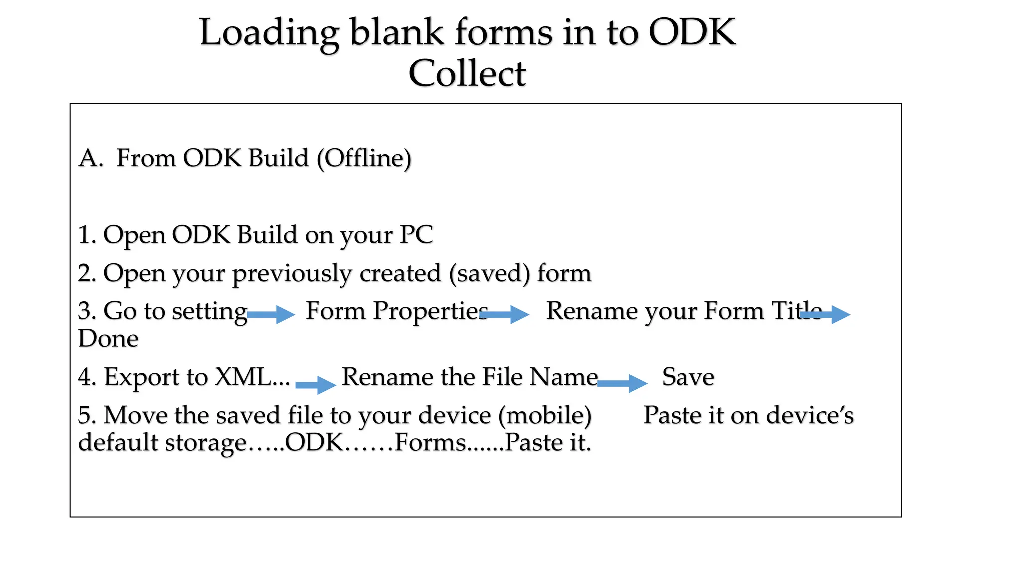 Open Data Kit, Digital data collection tool, training manual.pptx