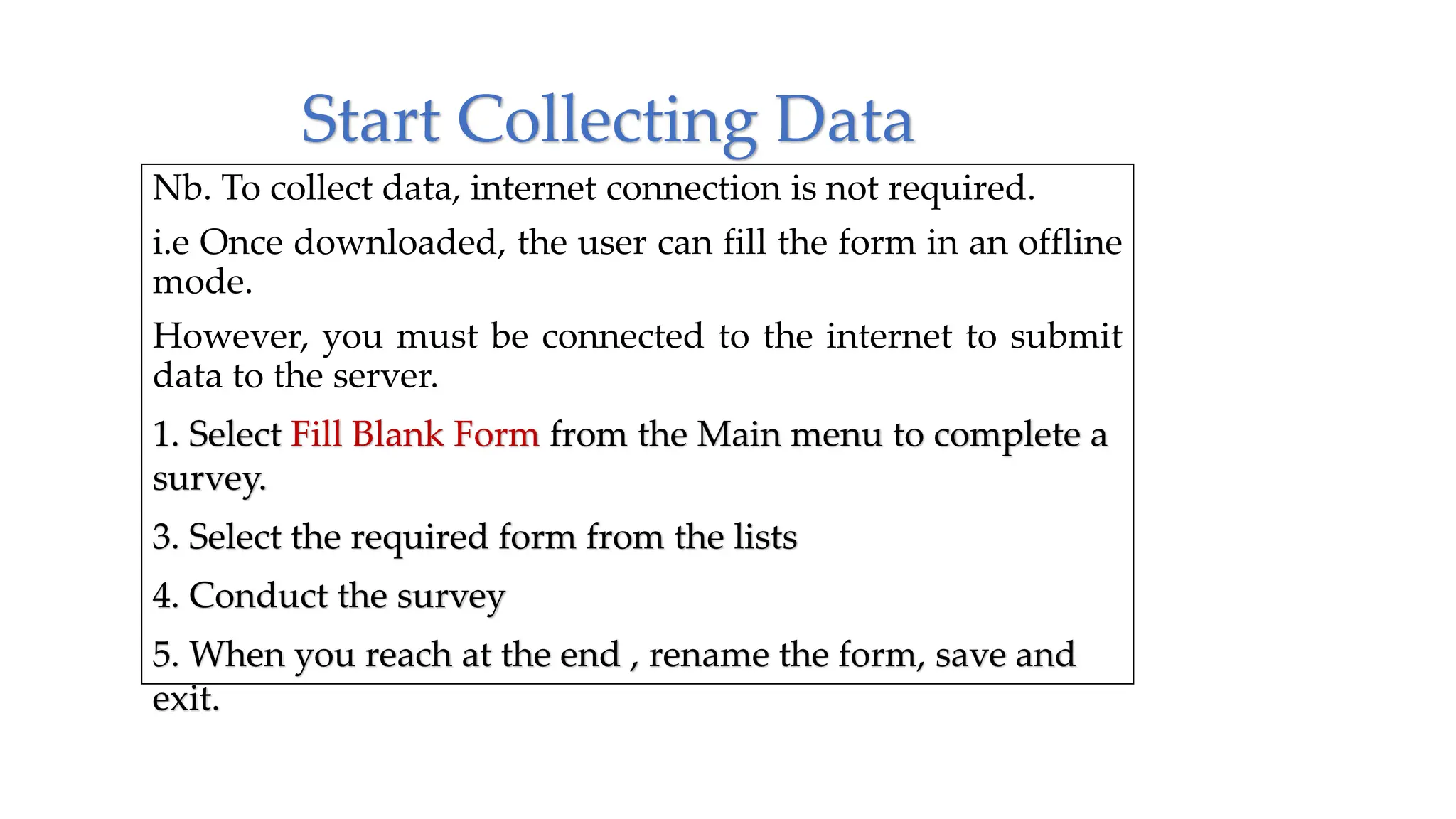Open Data Kit, Digital data collection tool, training manual.pptx