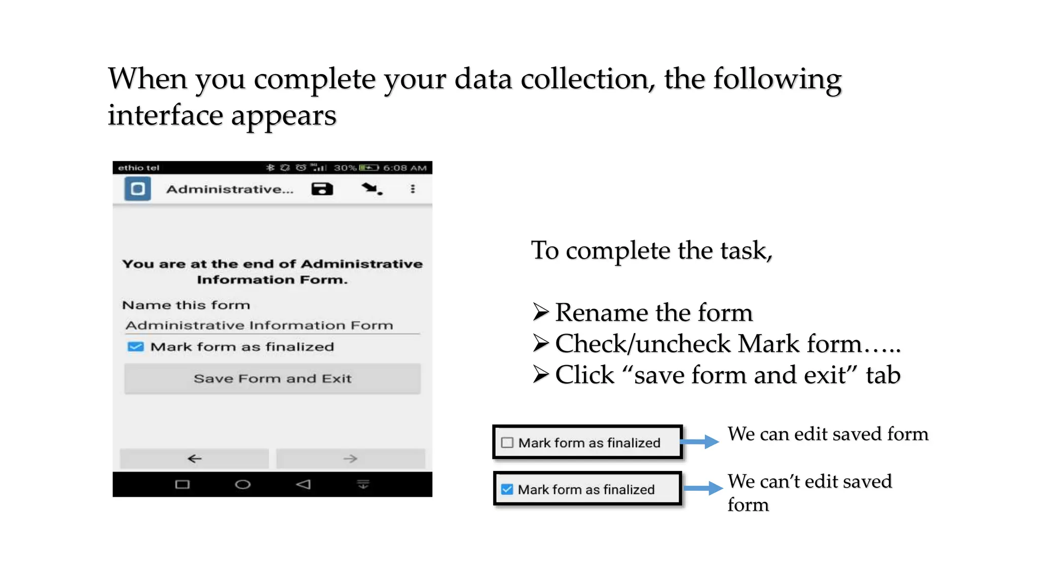 Open Data Kit, Digital data collection tool, training manual.pptx