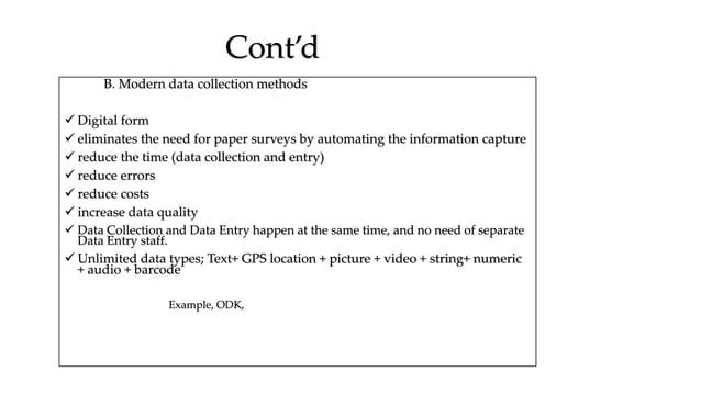 Open Data Kit, Digital data collection tool, training manual.pptx