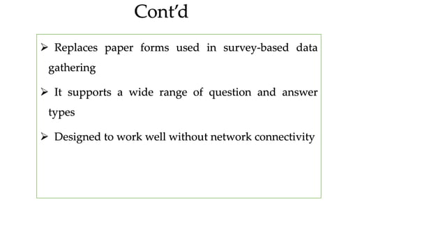 Open Data Kit, Digital data collection tool, training manual.pptx