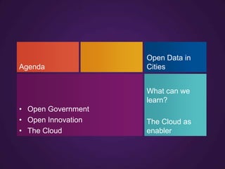 Open Data Open Innovation Open Cloud | PPT
