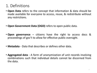 Open data policy presentation/Mr. Silas Ngabirano | PPTX