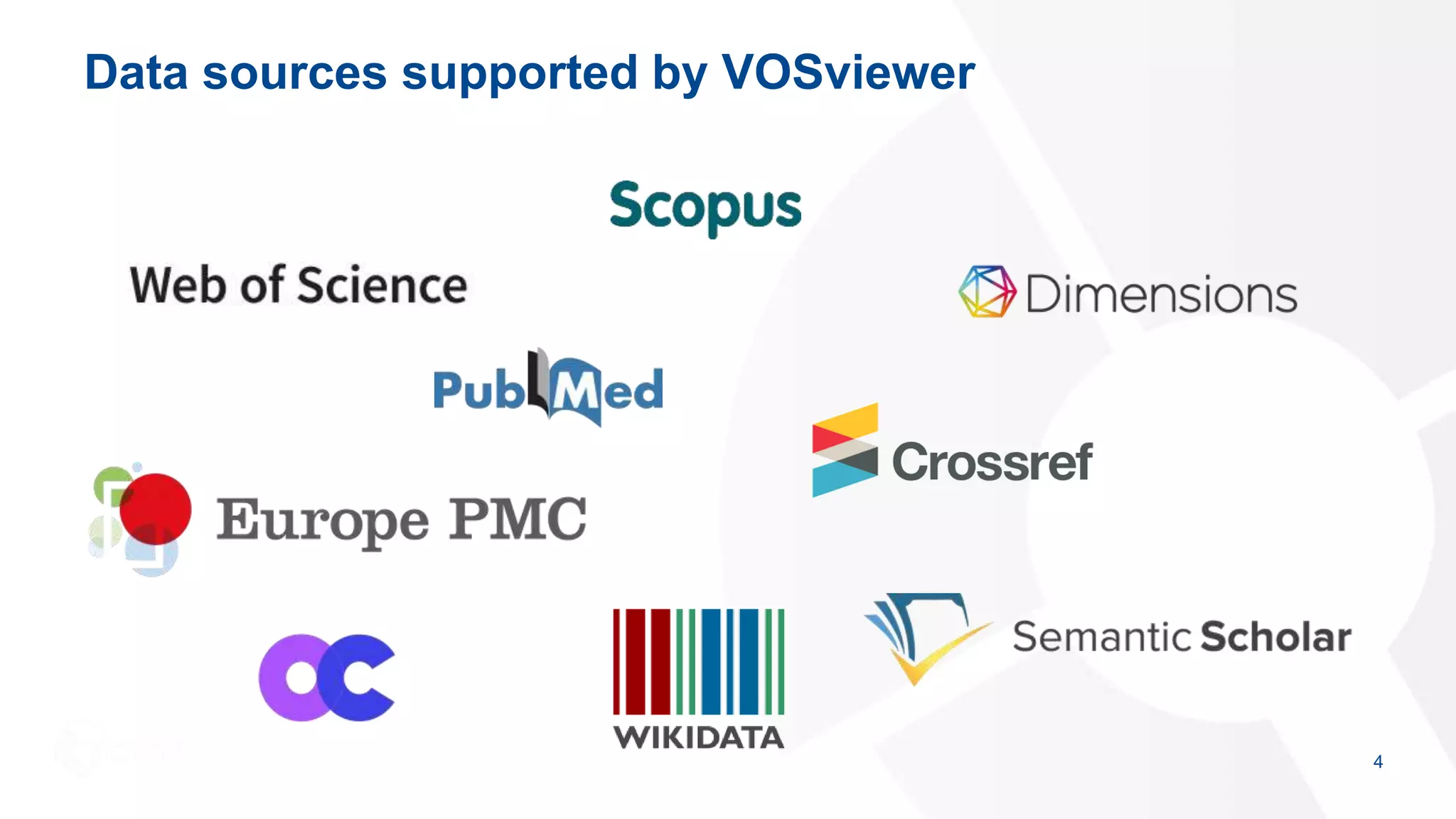 Open data sources in VOSviewer | PPT
